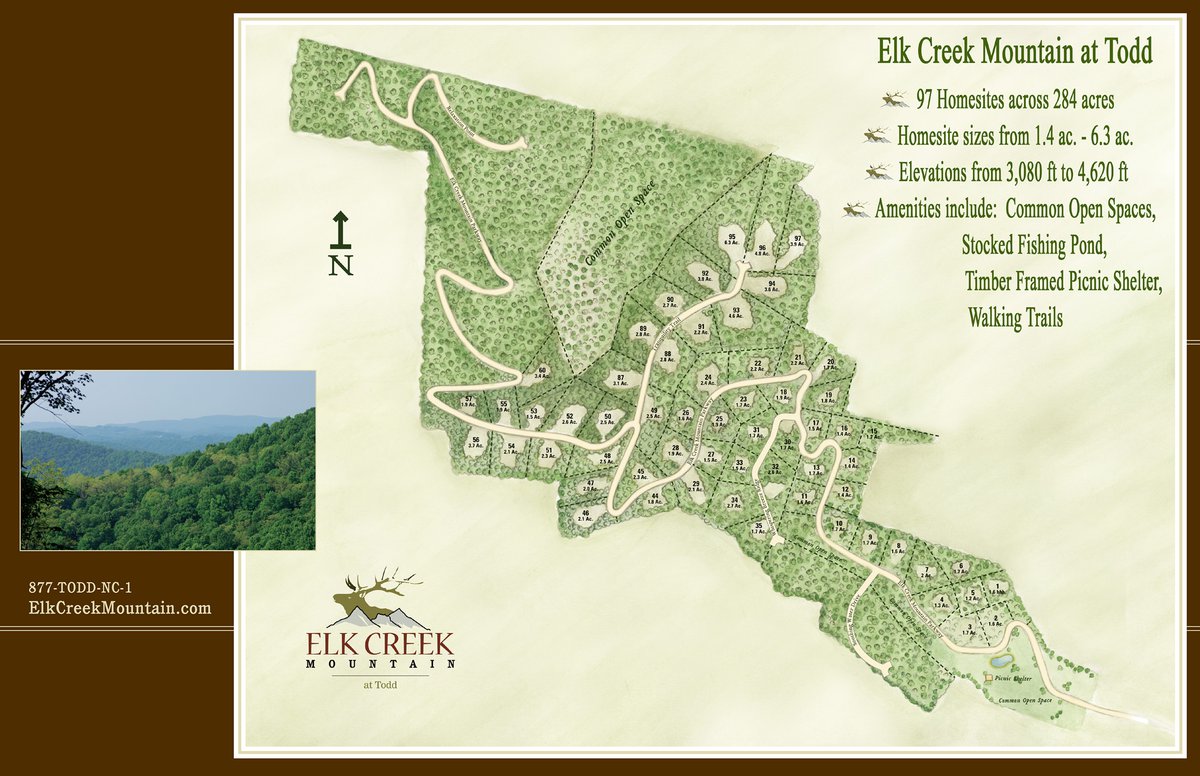 Elk Creek Mountain Print Design - VanNoppen Marketing